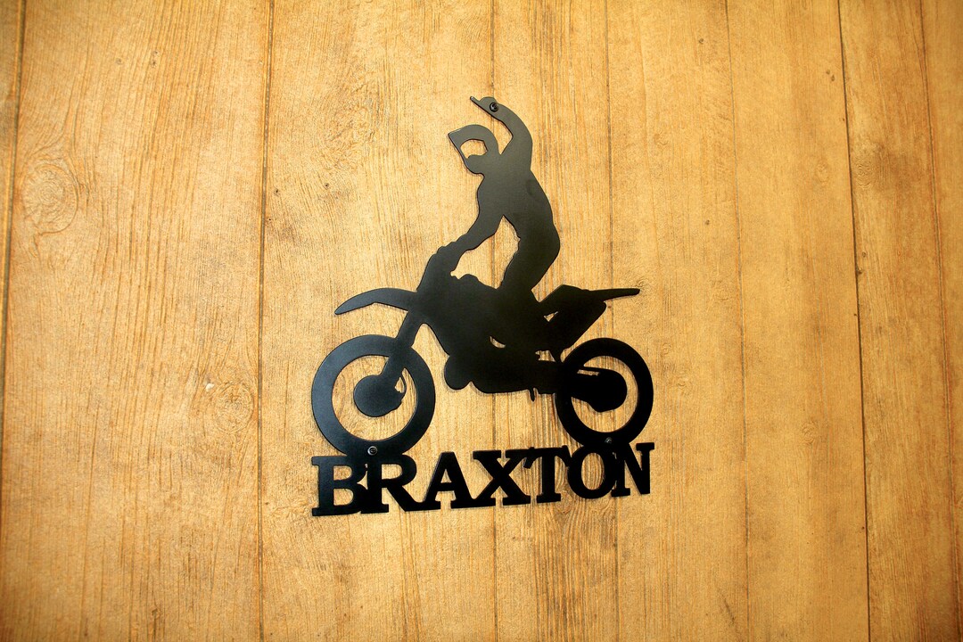 Customizable Metal Dirt Bike Sign - Etsy