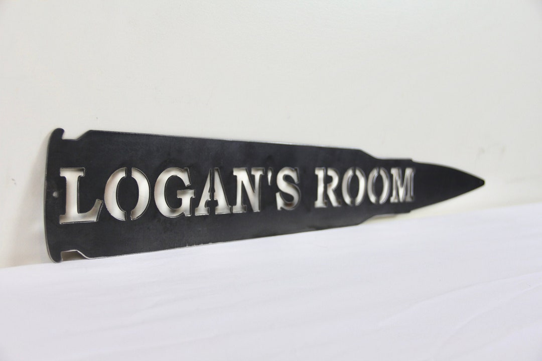 Customizable Metal .50 Cal Bullet Sign - Etsy