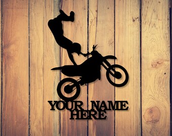Customizable Metal Dirt Bike Sign | Etsy