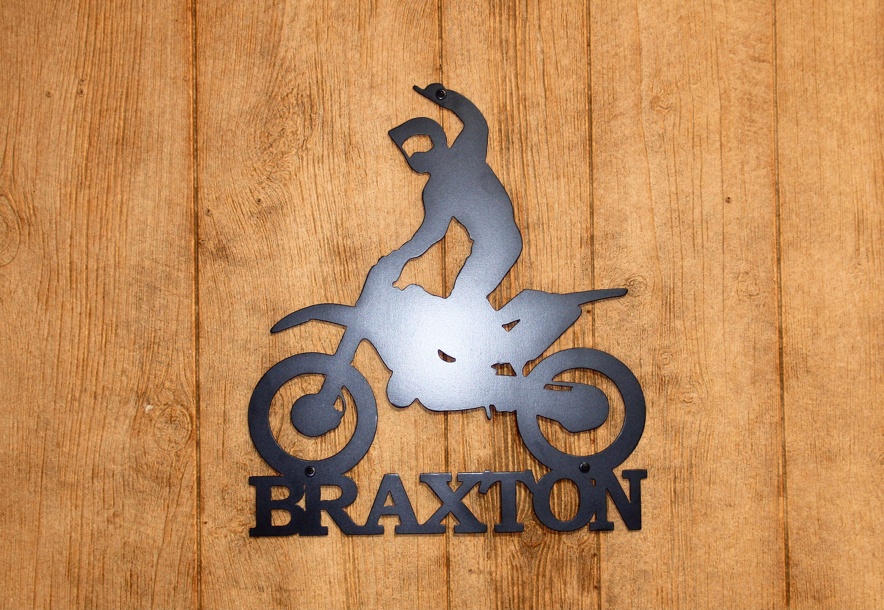 Customizable Metal Dirt Bike Sign | Etsy