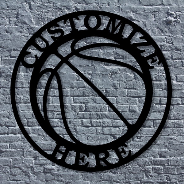 Basketball Metal Custom Sign - Etsy