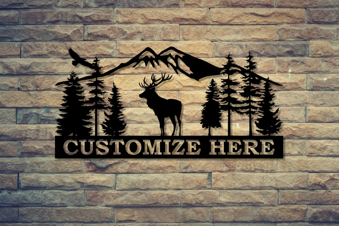 Personalized Metal Forest Sign Metal Forest Scene Sign - Etsy