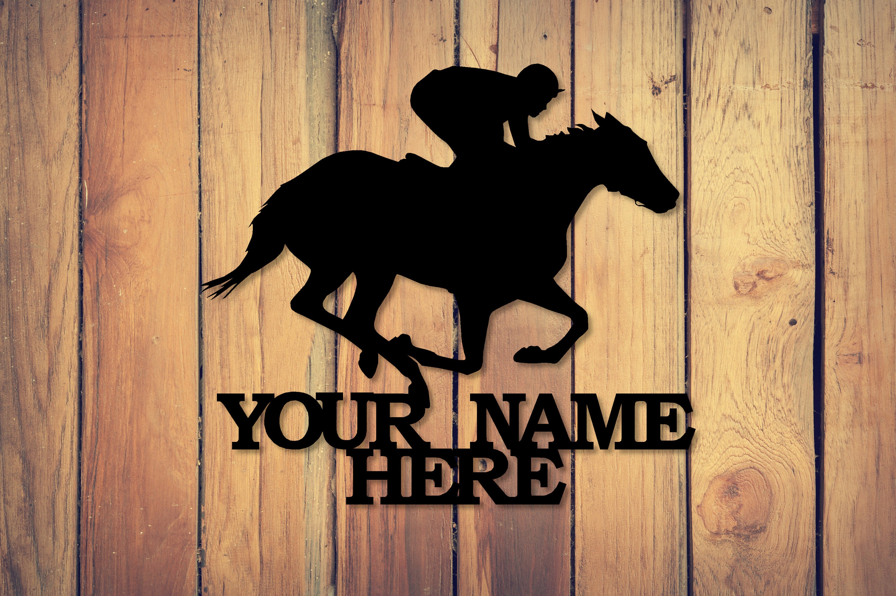 Custom Horse Racing Metal Sign Personalized Metal Horse | Etsy