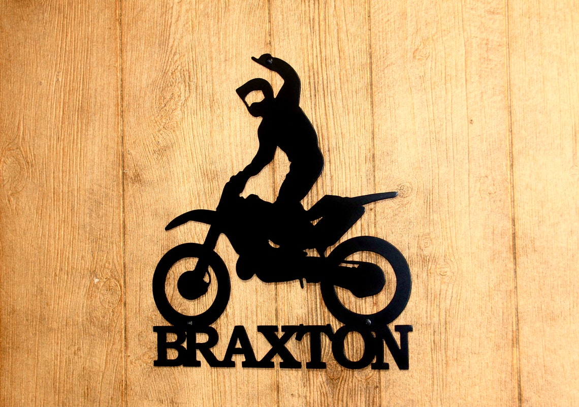 Customizable Metal Dirt Bike Sign | Etsy