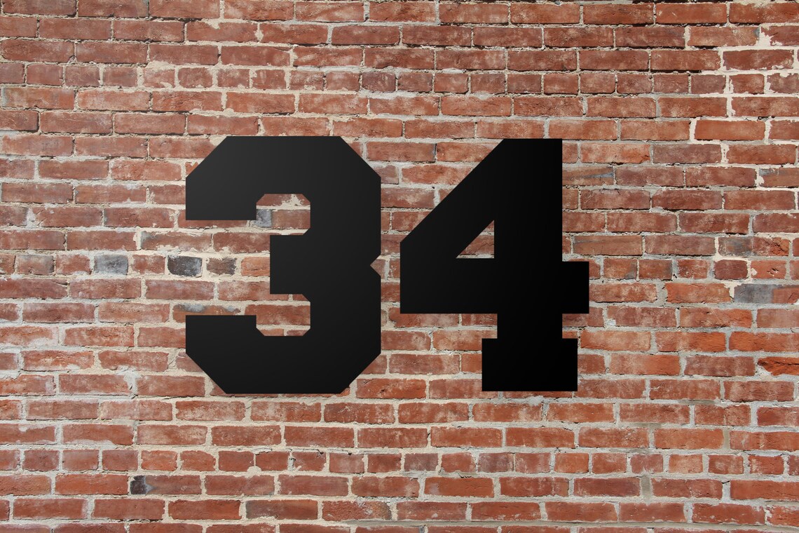Jersey Number Wall/ Shelf Sign | Etsy