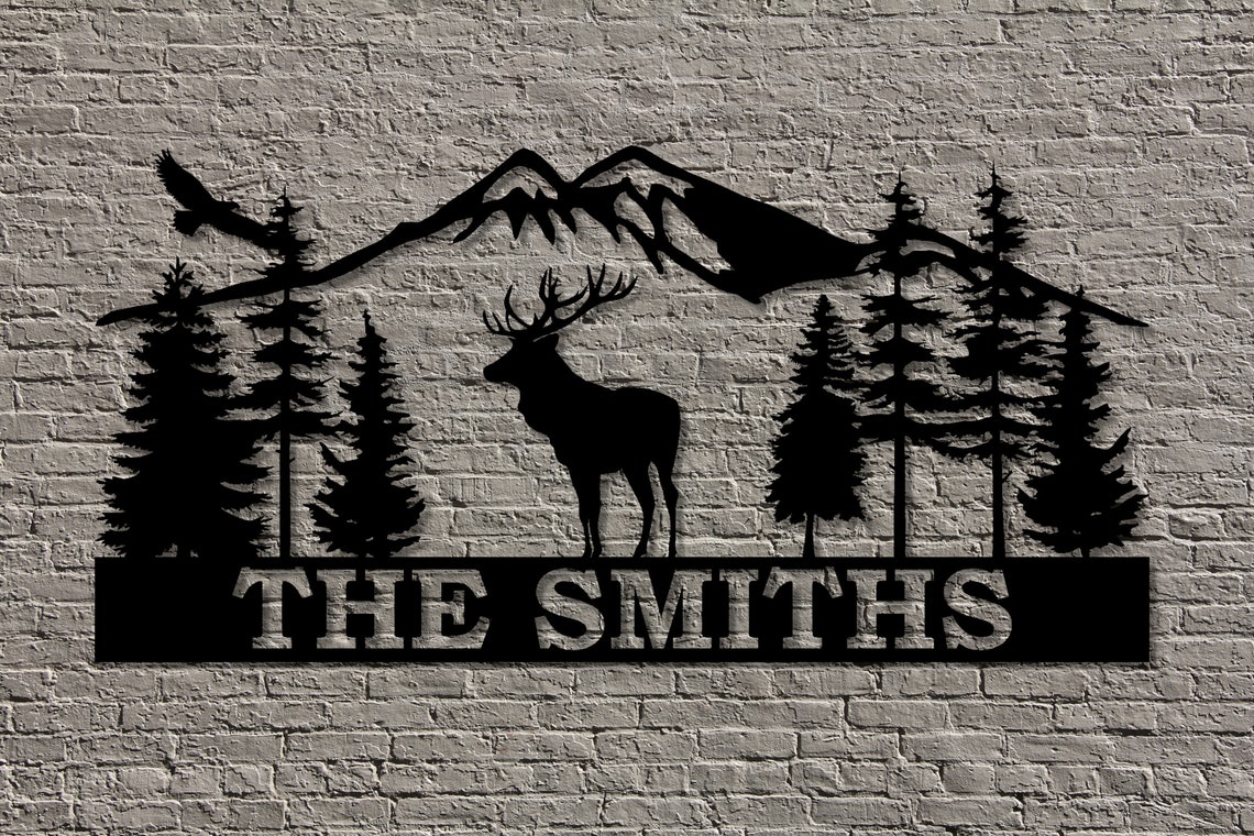 Personalized Metal Forest Sign Metal Forest Scene Sign - Etsy