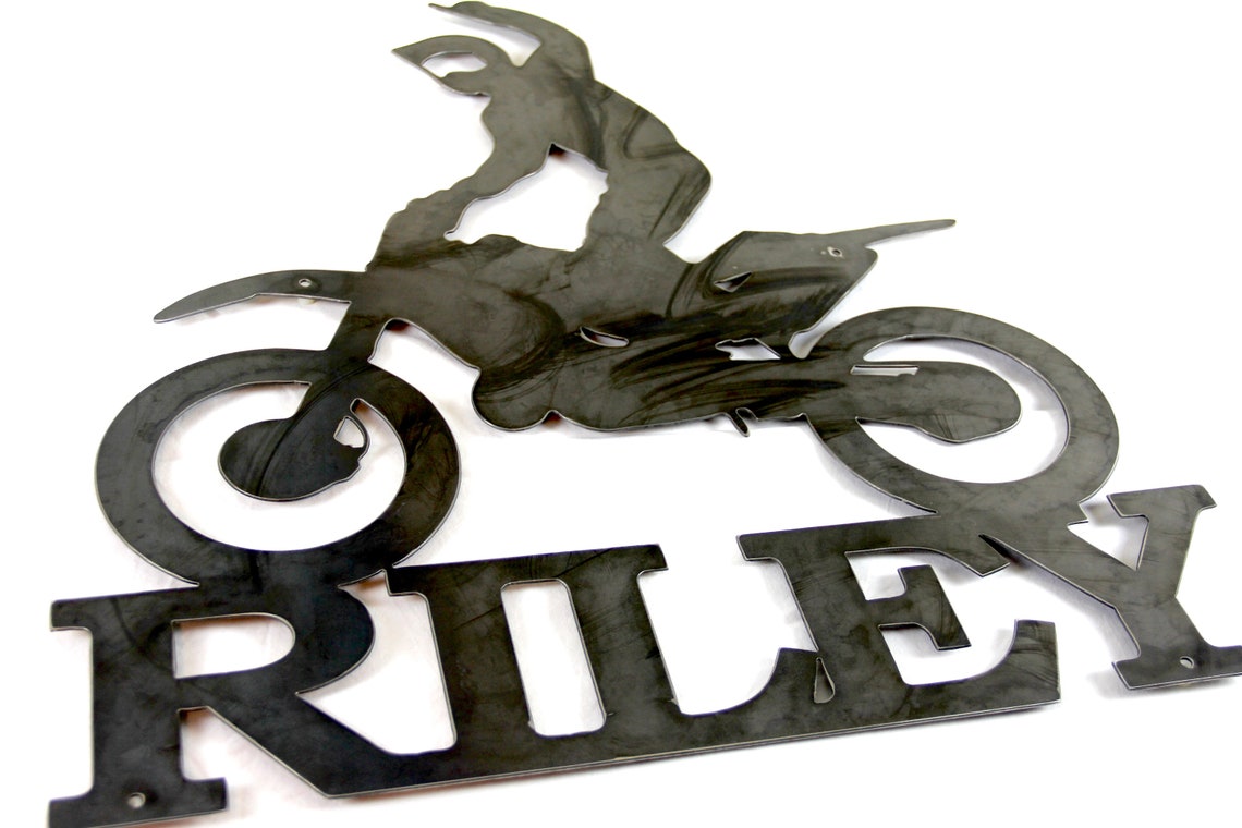 Customizable Metal Dirt Bike Sign | Etsy