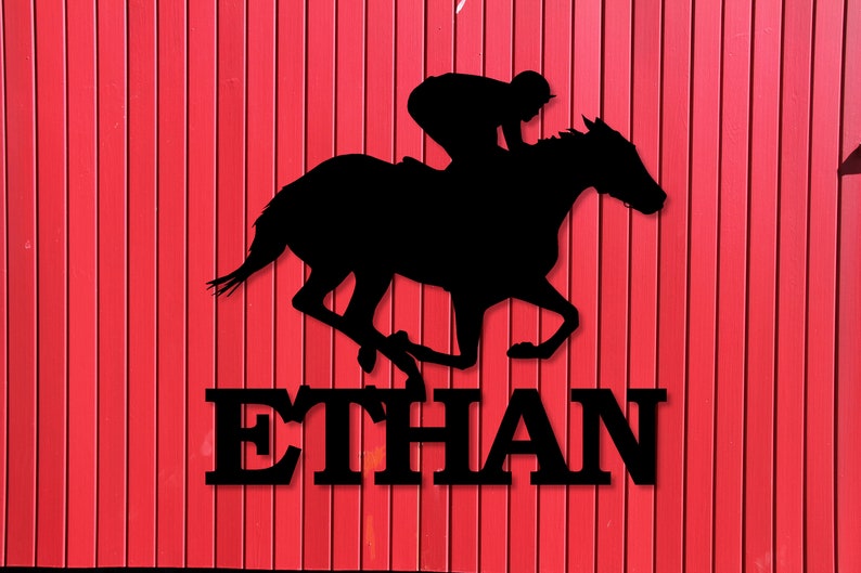 Custom Horse Racing Metal Sign Personalized Metal Horse | Etsy