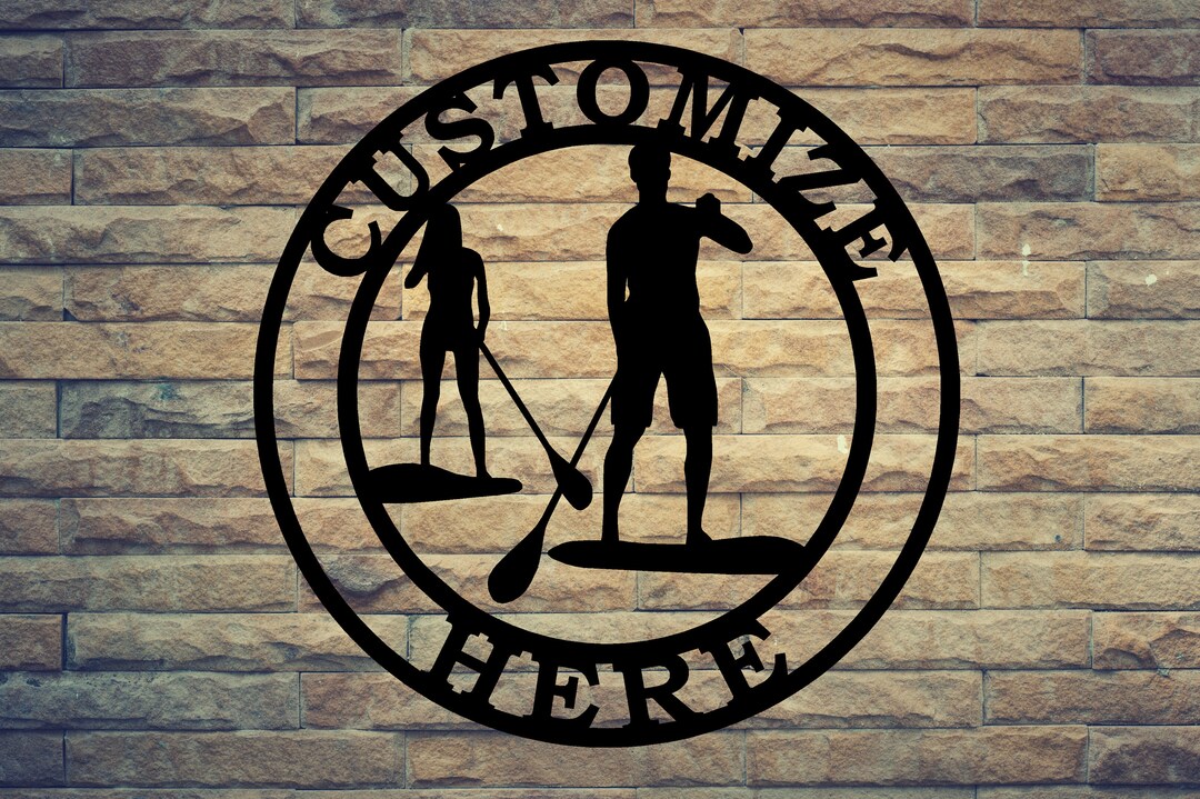 Customizable Metal Paddle Boarding Sign, Paddle Boarding Decoration ...
