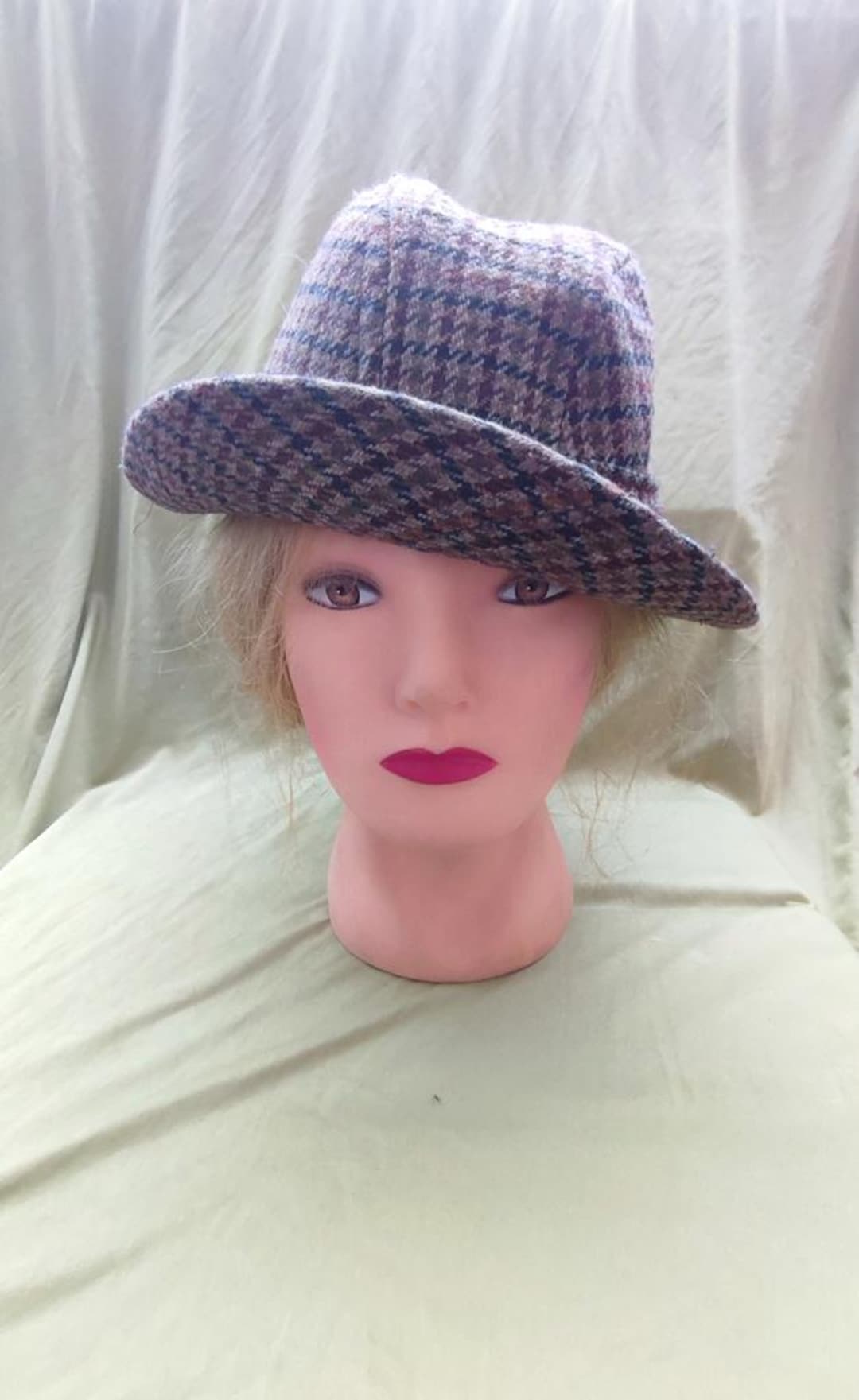 Vintage Failsworth Headwear UK British Plaid Trilby Fedora Hat Wool - Etsy