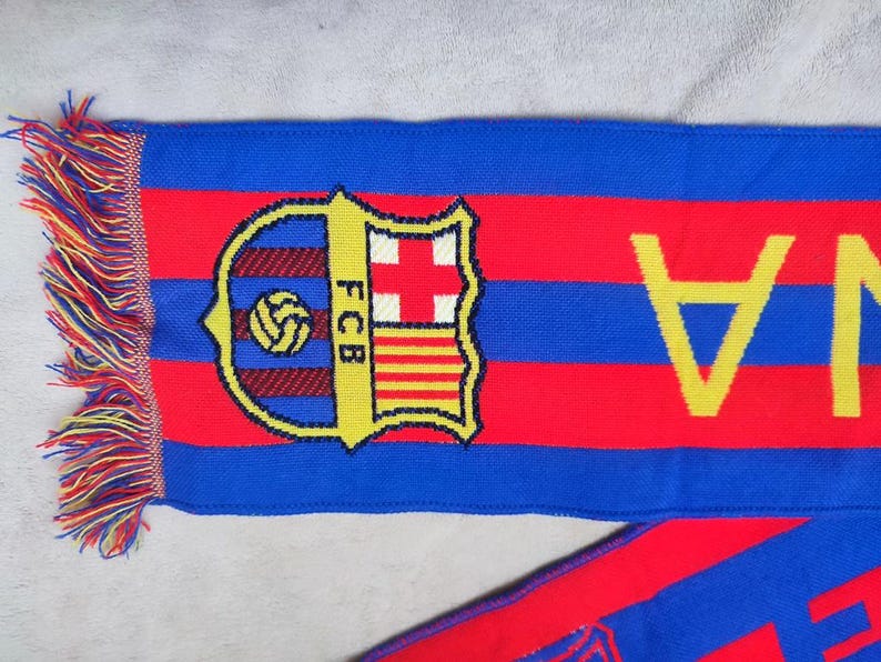 FC Barcelona Football Scarf Made in Spain - Etsy