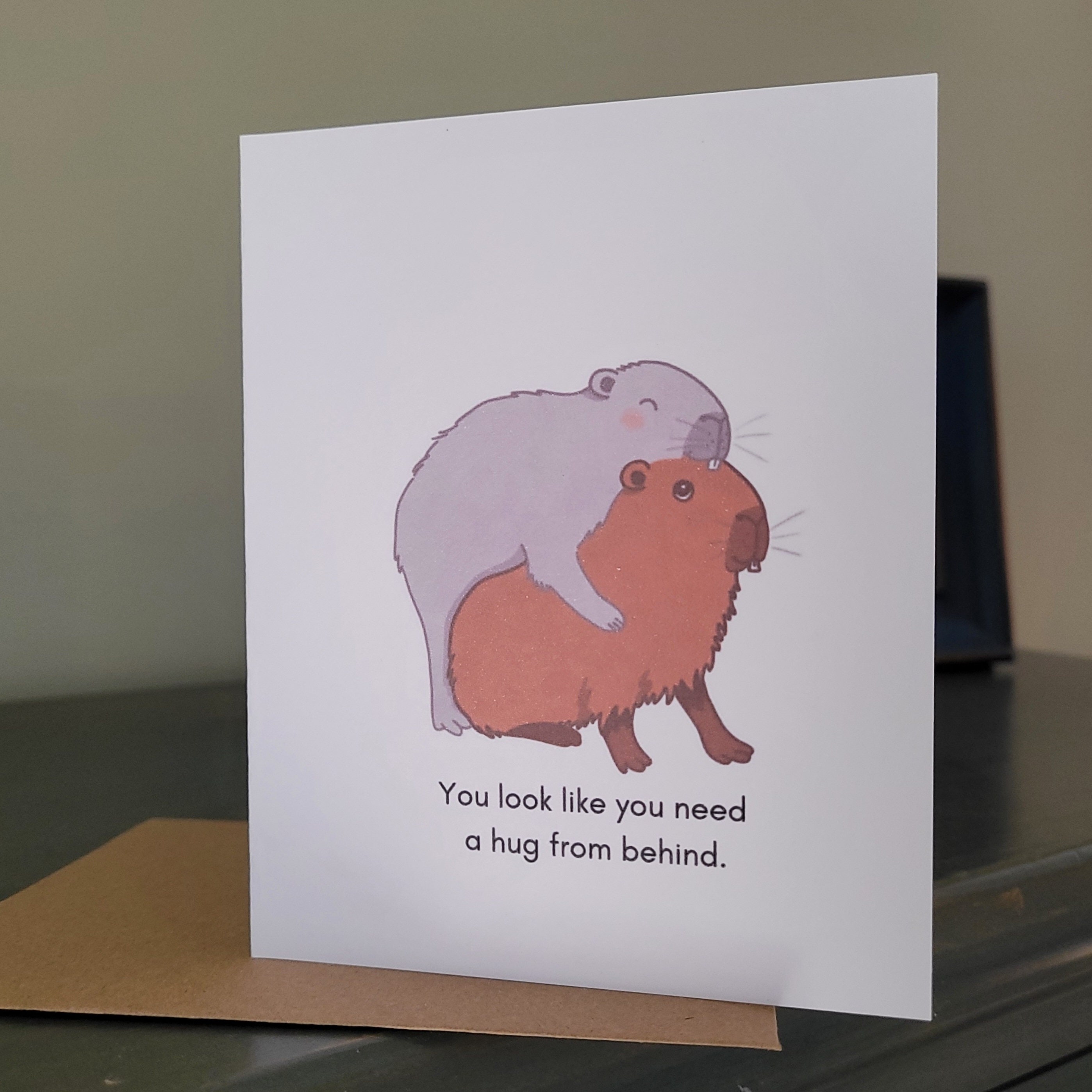 Love/friendship Card: Capybara Hug - Etsy Canada