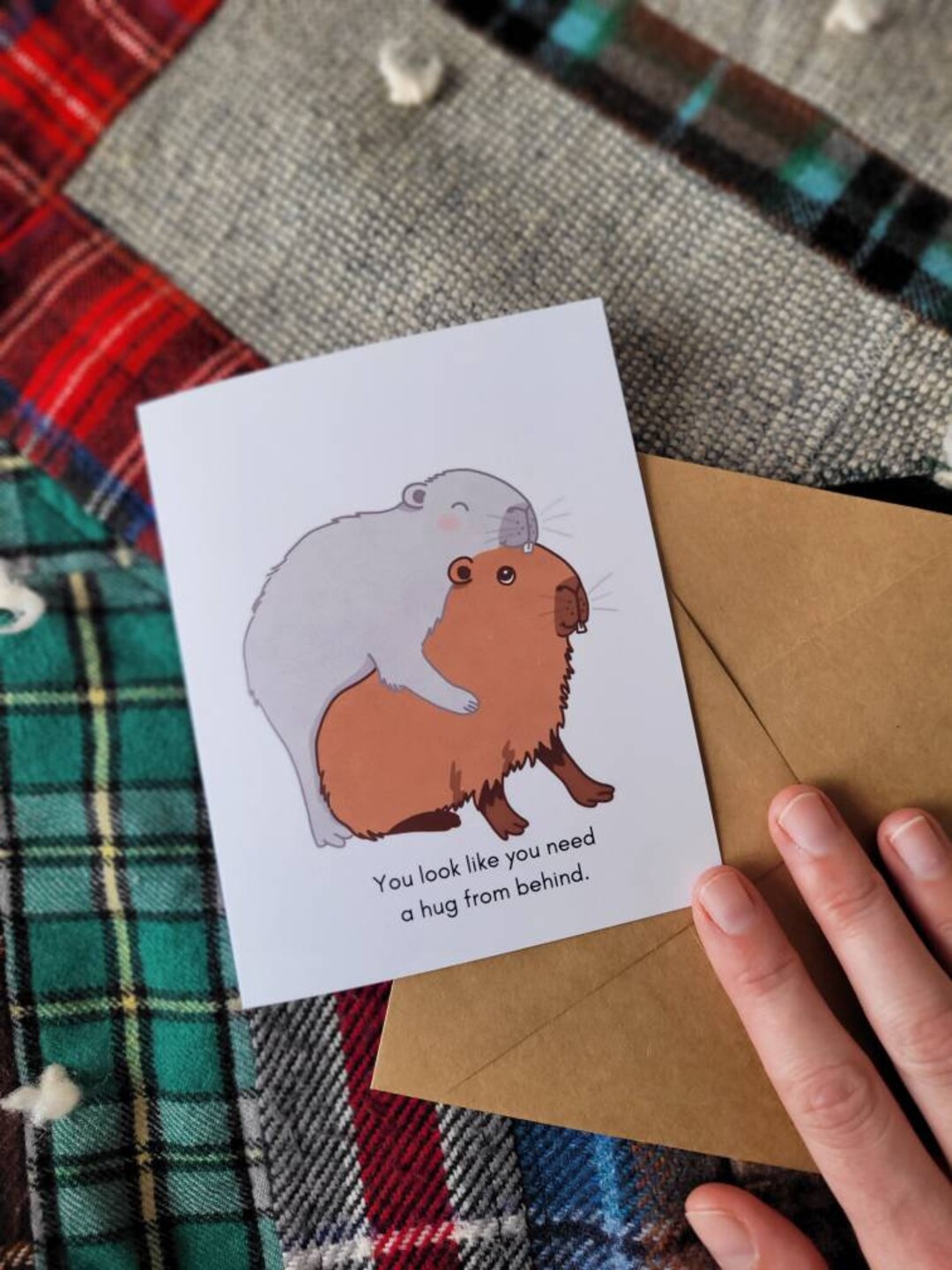 Love/friendship Card: Capybara Hug - Etsy