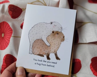 Capybara Anniversary Card - Etsy UK