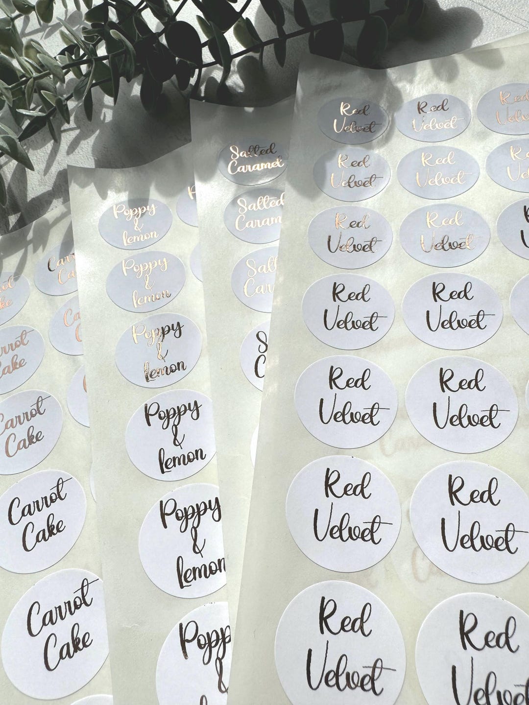 Foil Flavour Labels, Foil Flavour Stickers, Cake Flavours, Cake ...