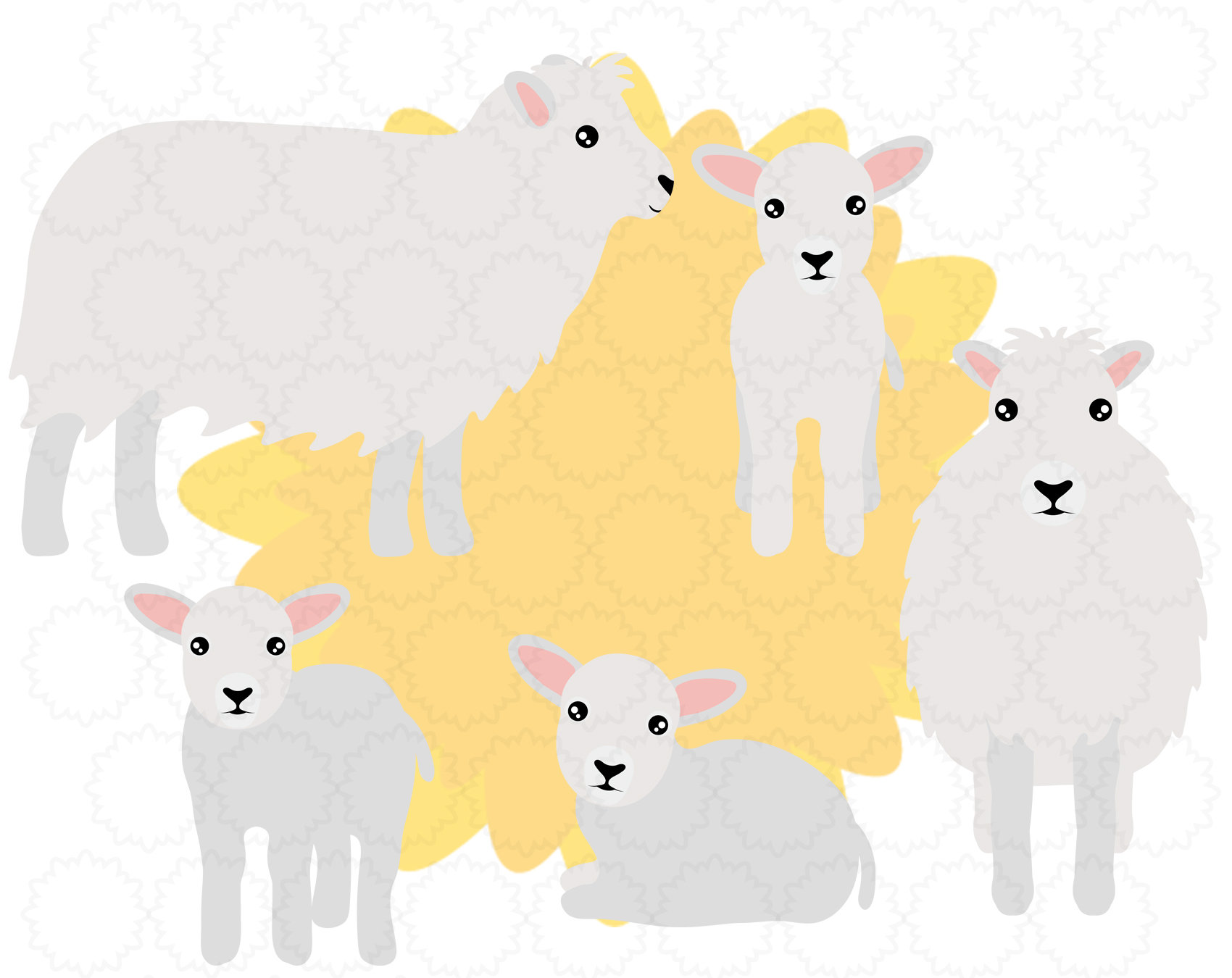 Sheep & Lamb Clipart | Sheep Graphics | Lambs Printable | Instant ...