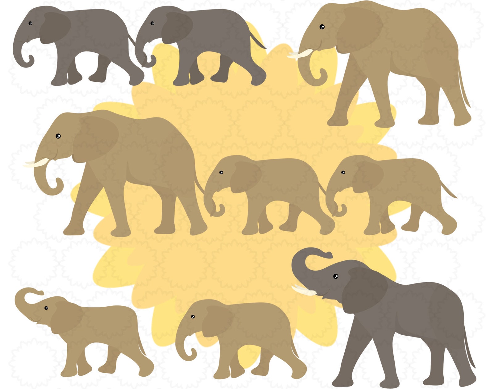 Elephants Clipart | Baby Elephant Clip Art | Elephant Graphics Png ...