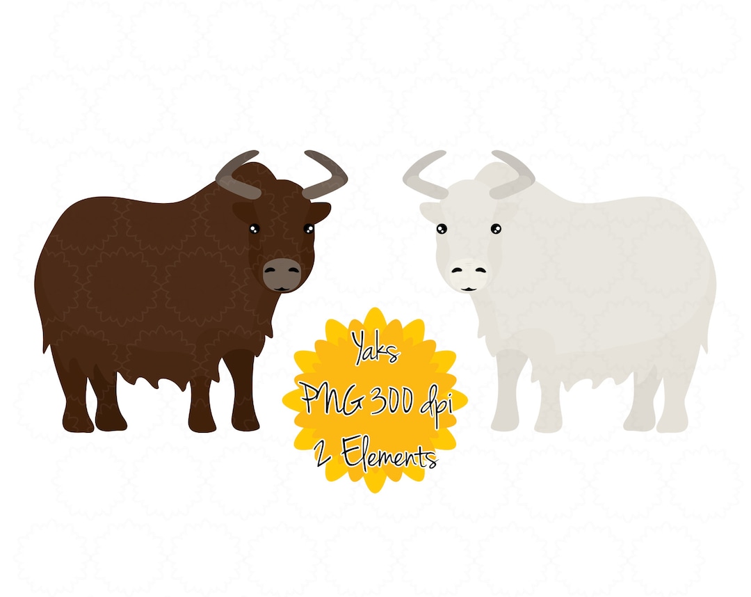 Yak Clipart | Yak Clip Art | Yak Graphics | Yak Printable | Instant ...