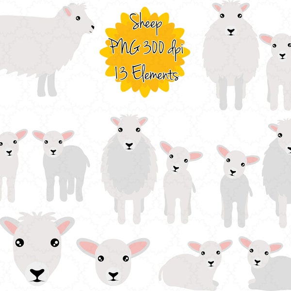 Lamb Clip Art - Etsy