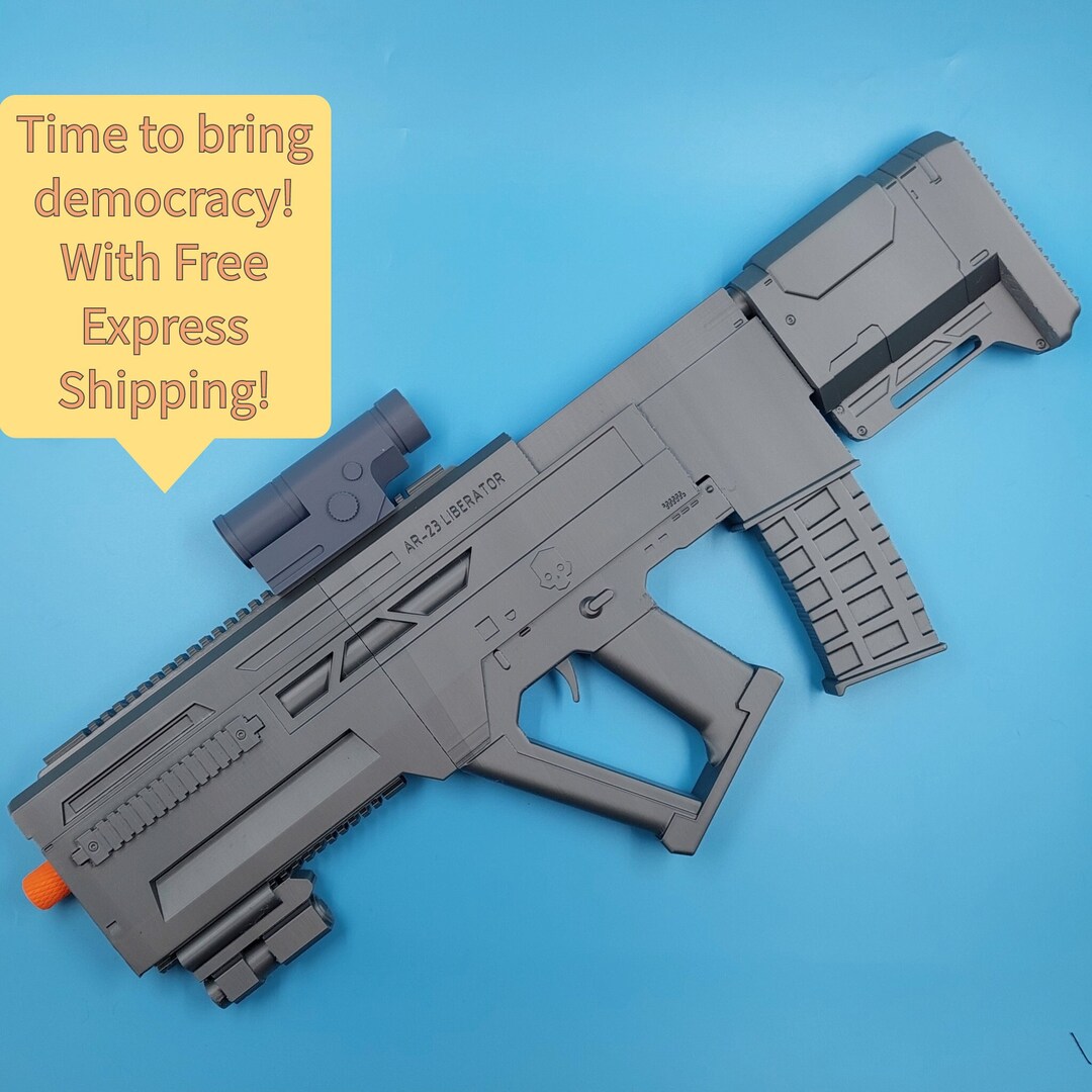 Express Shipping 3D Printed AR-23 Liberator Rifle Helldivers 2 Replica ...