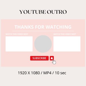 Youtube Outro Instant Dowlonad, Youtube Endscreen, Youtube, Youtube ...
