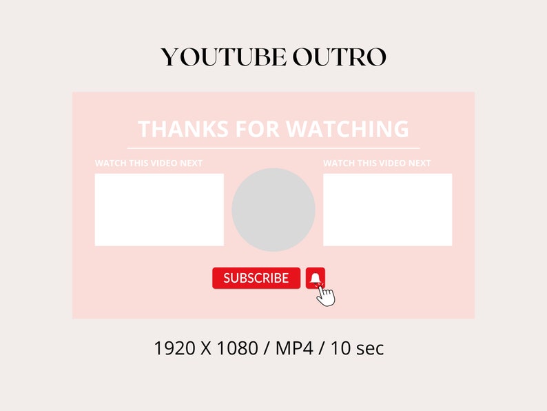 Youtube Outro Instant Dowlonad, Youtube Endscreen, Youtube, Youtube ...