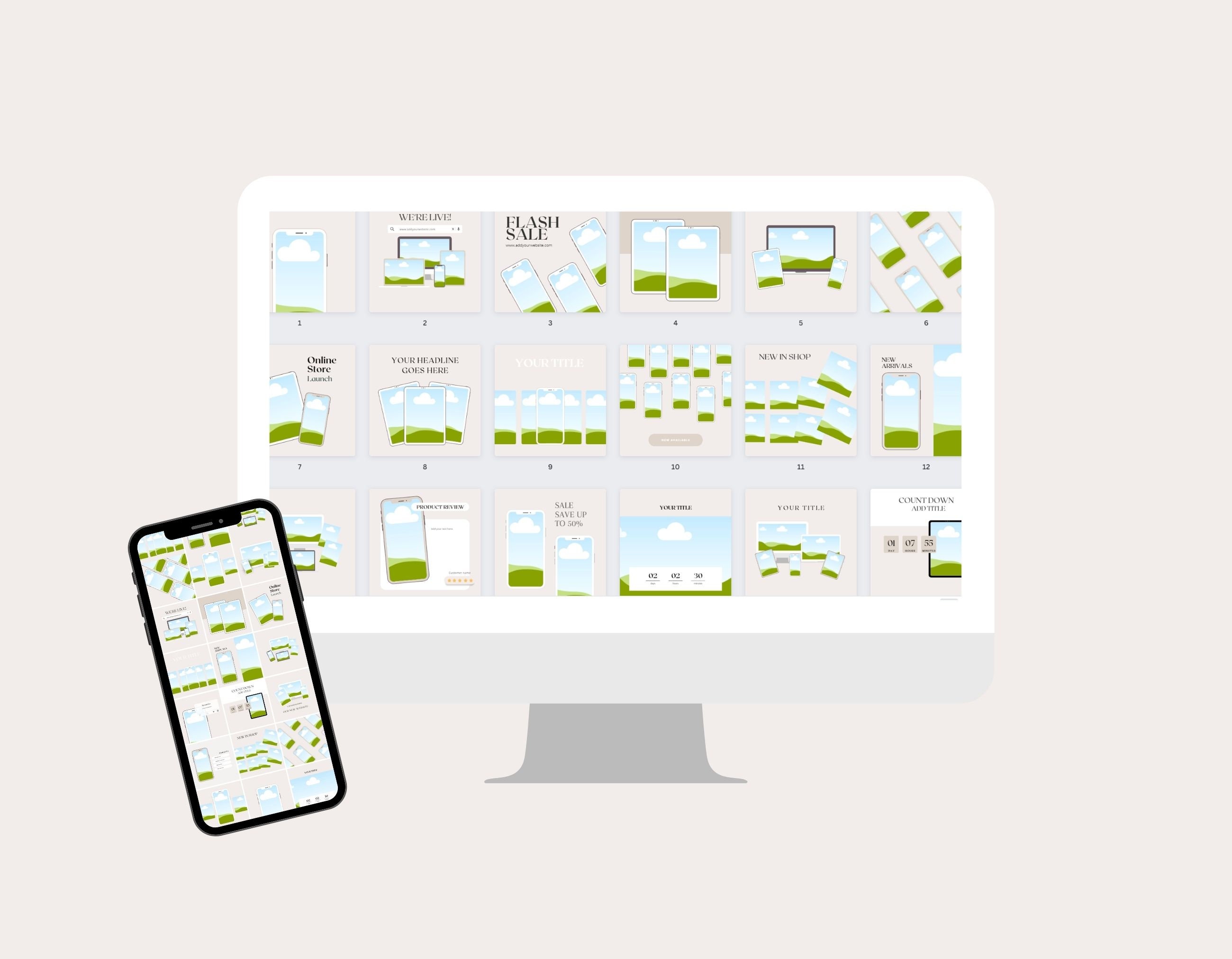 25 Canva Mockup Templates Instagram Mock-up in Canva Customizable ...