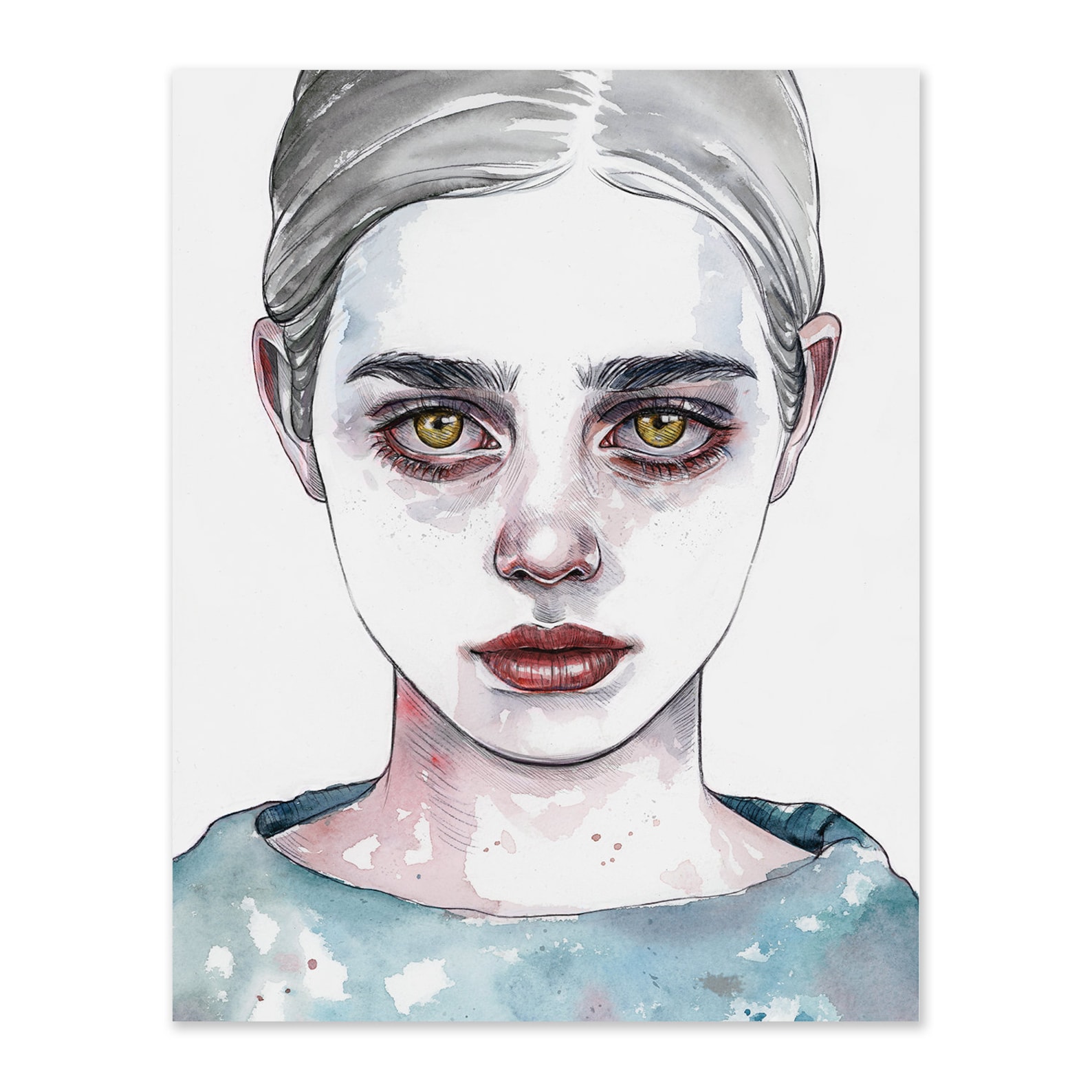 Golden Misfit - Fine Art Print - Tomasz Mro, Illustrated Art Print ...