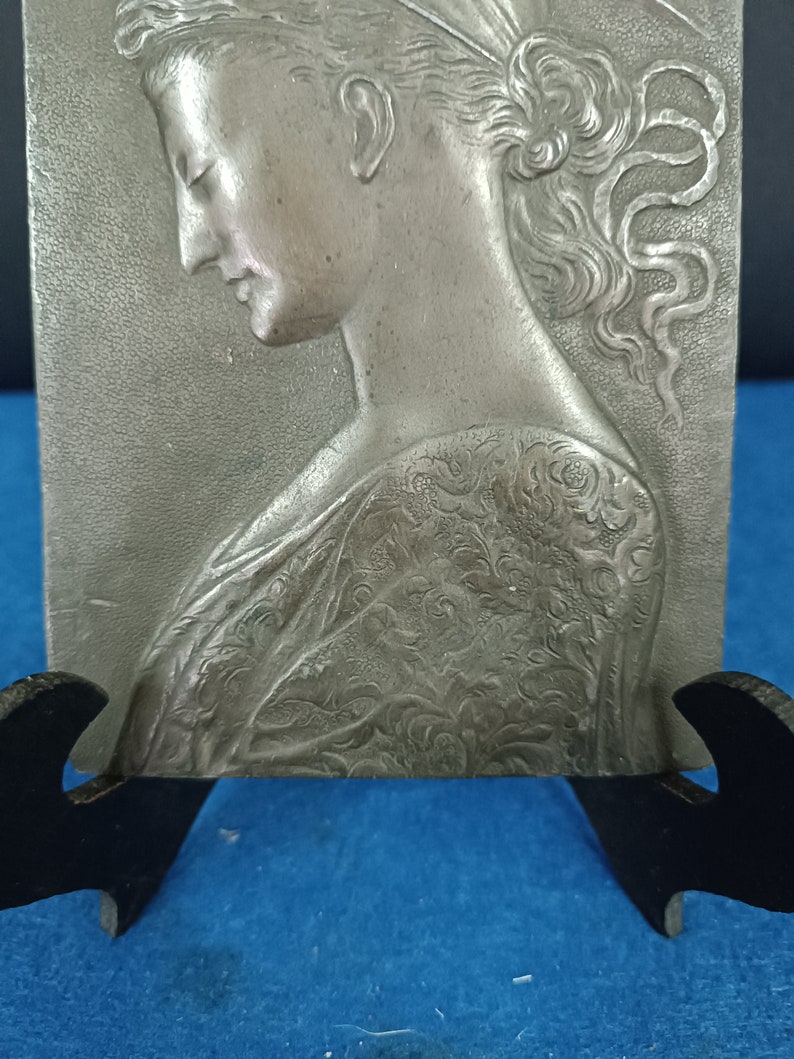 Antique Metal Art Nouveau Placque Contessina De Bardi as Artemisa by ...