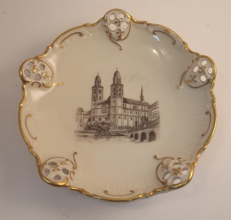 Vintage Rosenthal Porcelain Bowl Moliere Model W/ Zurich Landscape ...