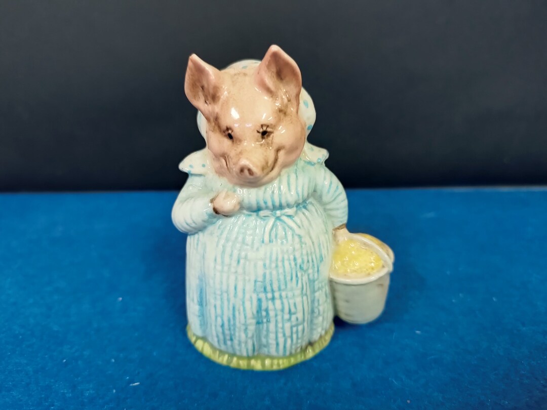 Vintage Ceramic Figure Beatrix Potter's Aunt Pettitoes Female Pig Made ...