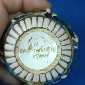 RARE Antique Capodimonte Art Deco Miniature Pitcher Angel Wing Handle ...