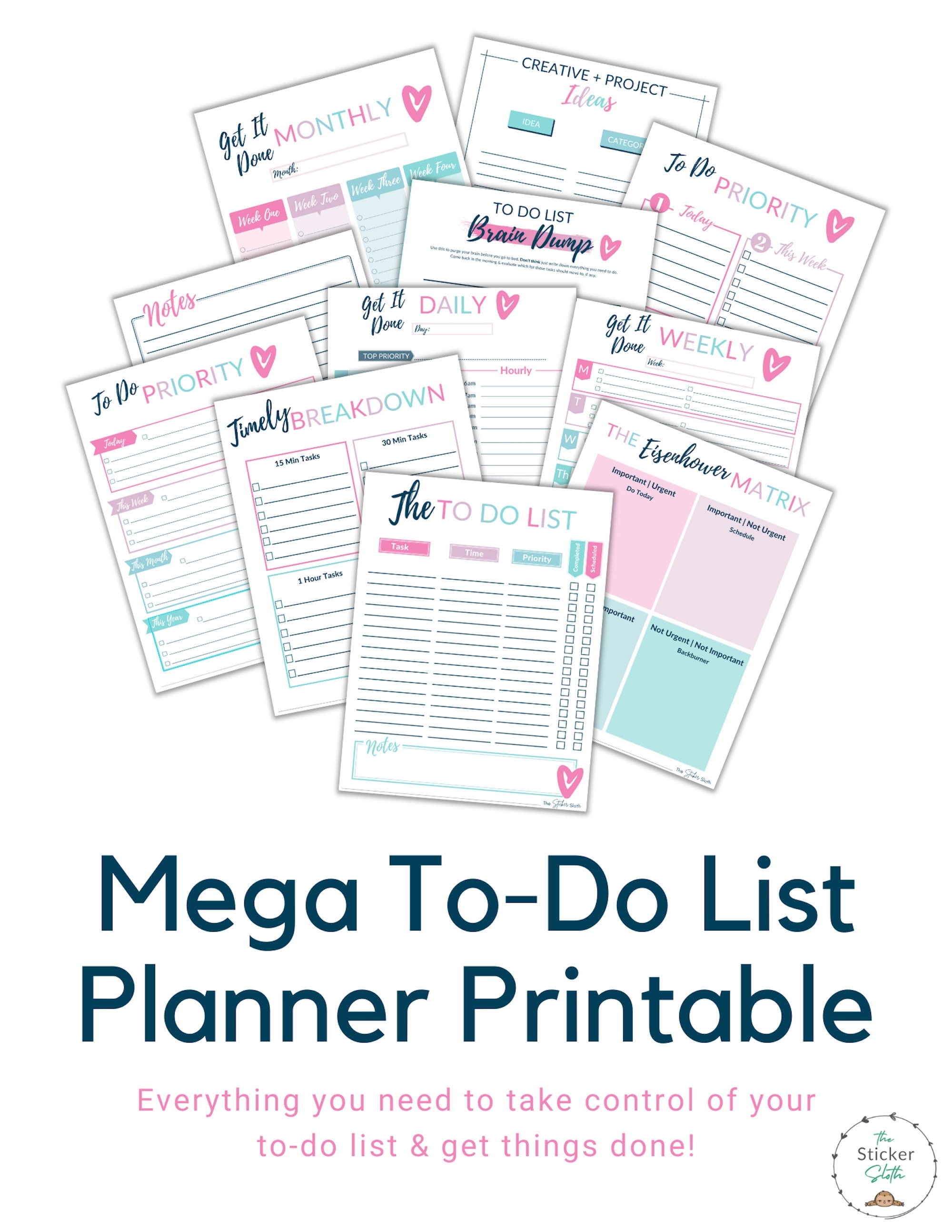 Mega To-do List Bundle | To-do List Planner Printable | To-do List ...