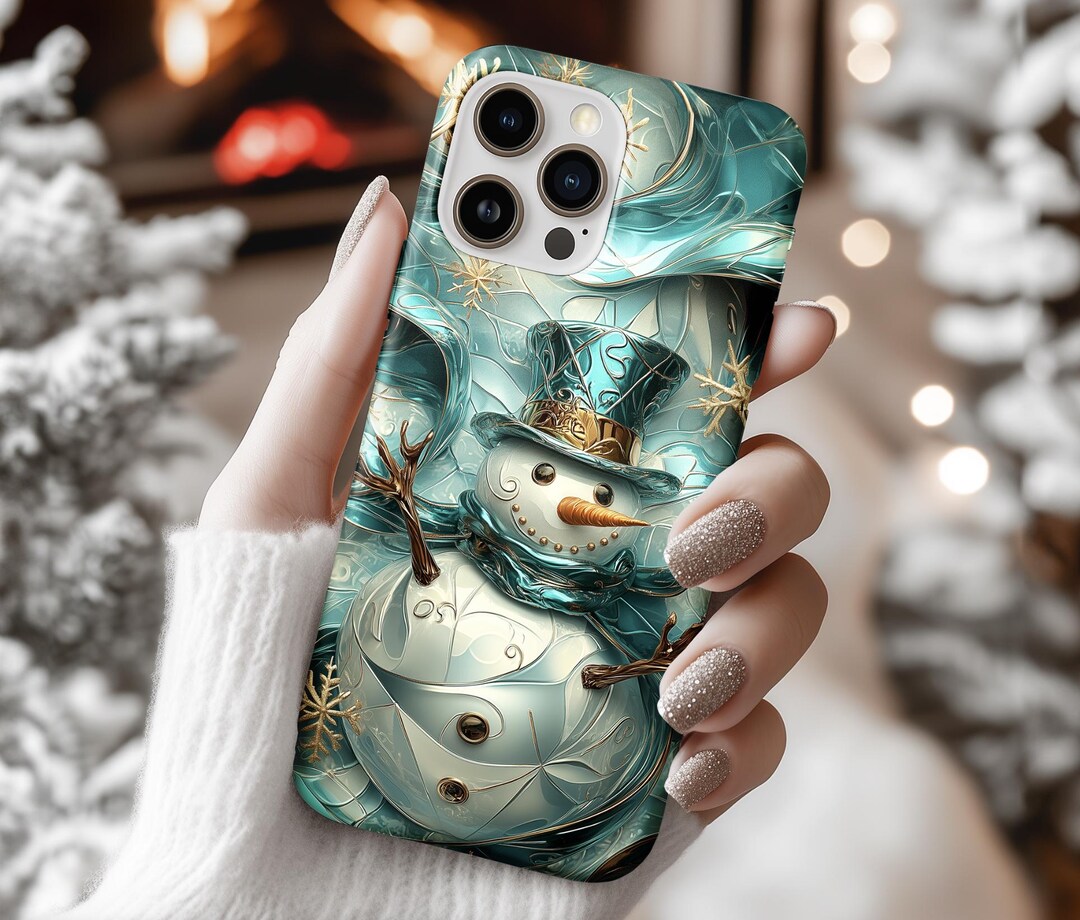 3D Stained Glass Snowman Phone Case |festive Winter Design |magsafe ...