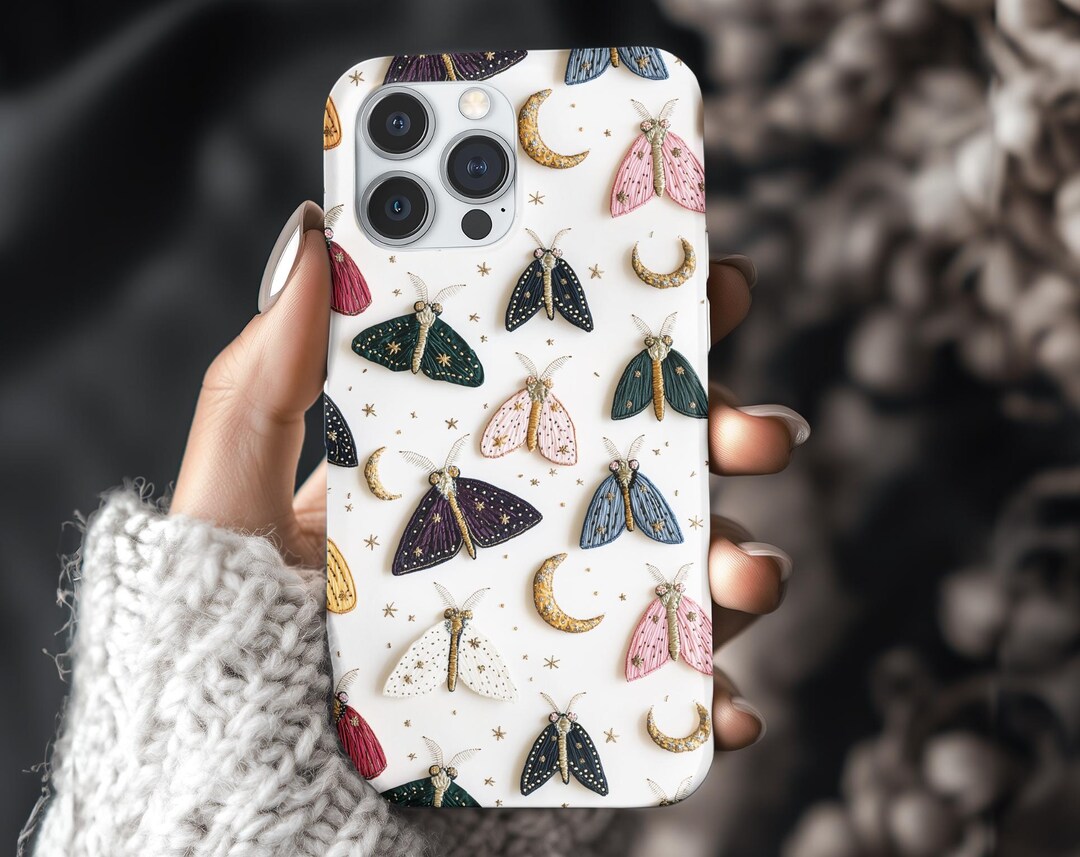 Celestial Moths and Moon Phone Case | Artistic 3D Style Design | iPhone ...