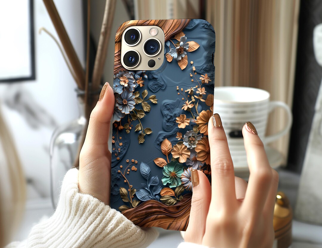 Intricate 3D Floral Phone Case | Elegant Botanical Case | Compatible ...