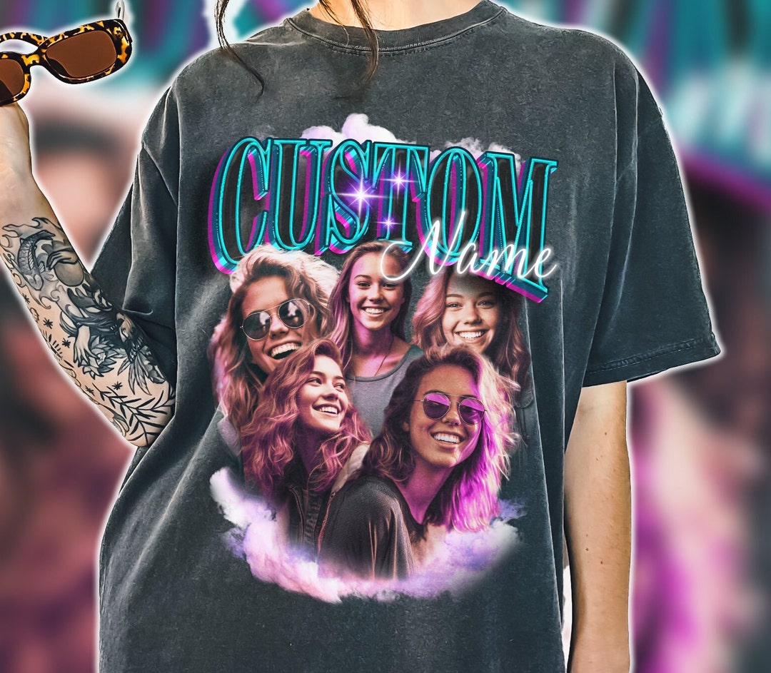 Custom Bootleg Rap Tees, Vintage 90s Custom Photo Graphic 90s Shirt ...