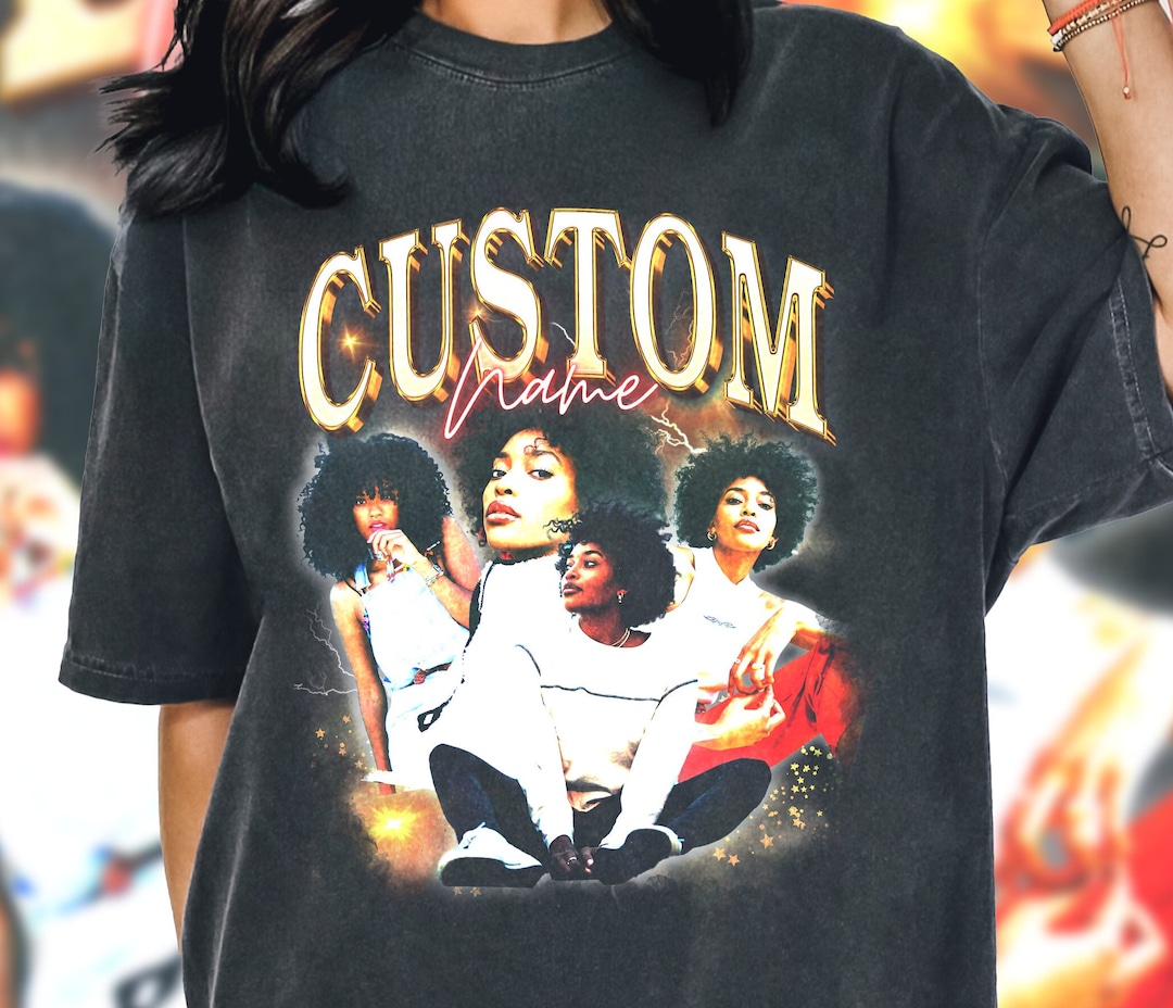 Vintage 90s Custom Bootleg Rap Tees, Custom Photo Graphic 90s Shirt ...