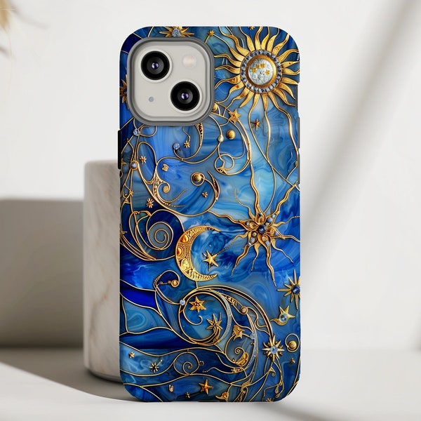 Moon and Sun Celestial Phone Case - Etsy