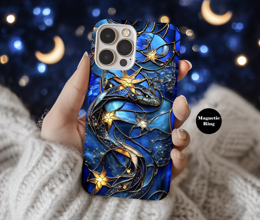 Celestial Snake Stained Glass Magsafe Phone Case – 2025 Year of the ...