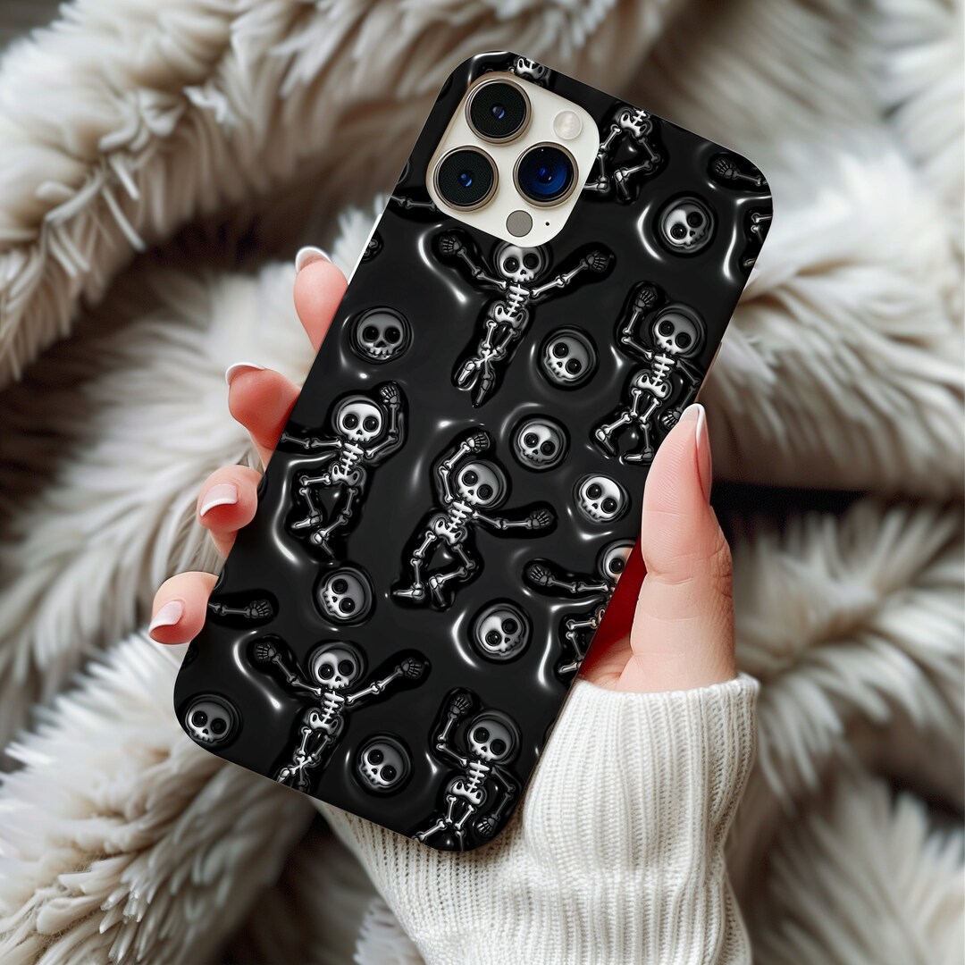 Puff 3D Look Dancing Skeletons Unique Gifted Phone Case for iPhone 13 ...