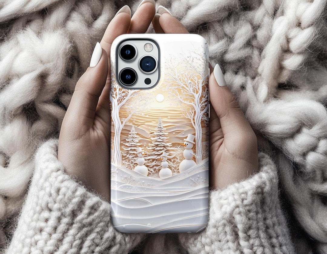 Winter Wonderland Snowman Phone Case | 3D Christmas Snow Scene | iPhone ...