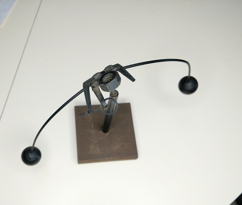 Unique Vintage Metallic Kinetic Sculpture of Balancing Spinning Man ...