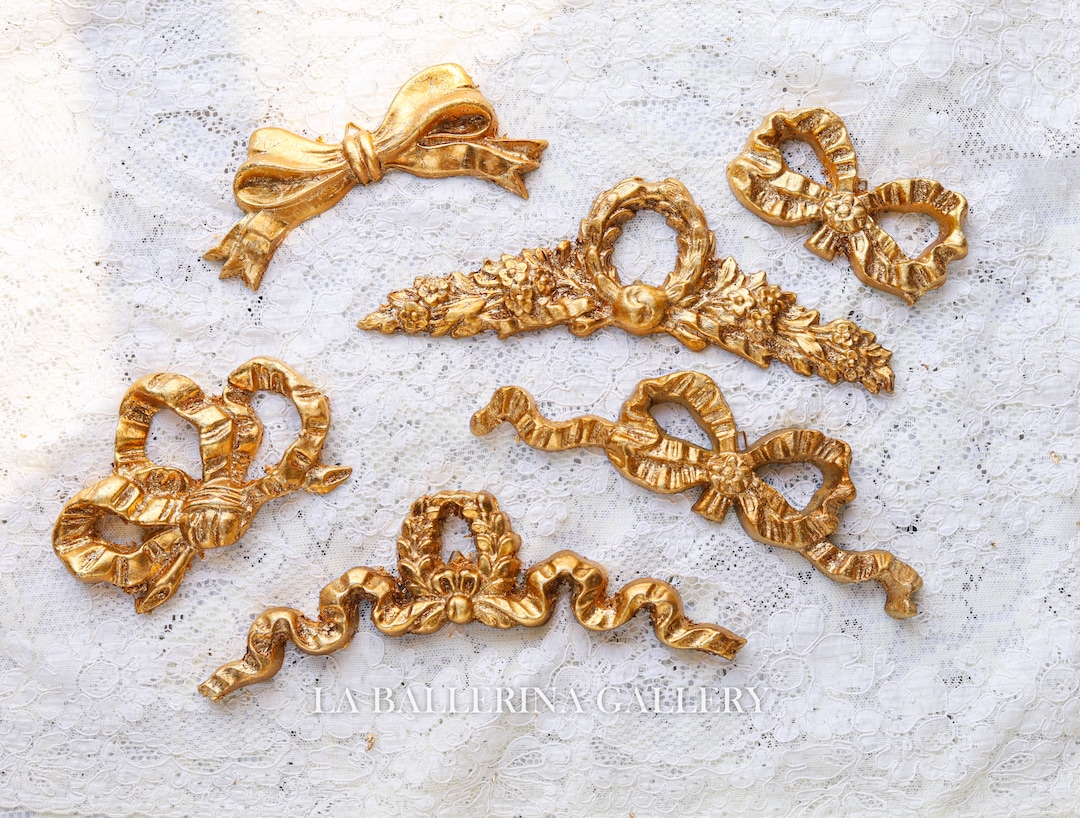 Italian Florentine Ribbon Bow Wall Hanging Wood Gold Baroque Rococo ...