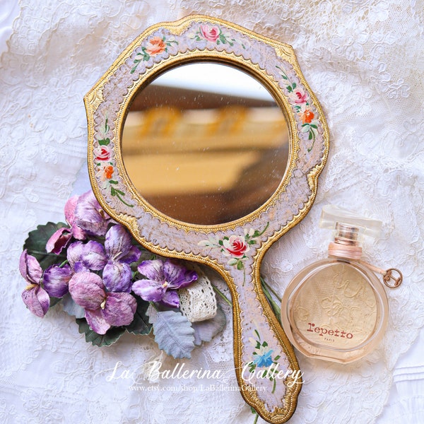 Gold Hand Mirror - Etsy