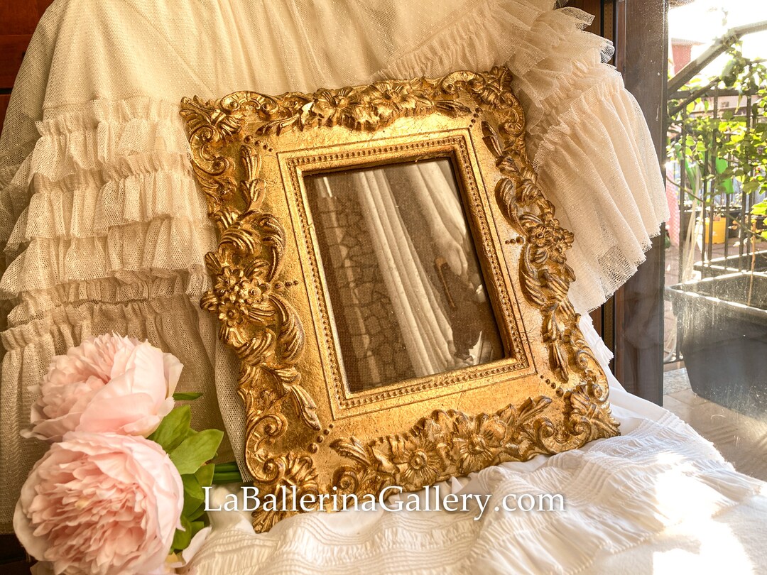 Italian Florentine Frame Wood Gold Baroque Rococo Relief Countryside ...
