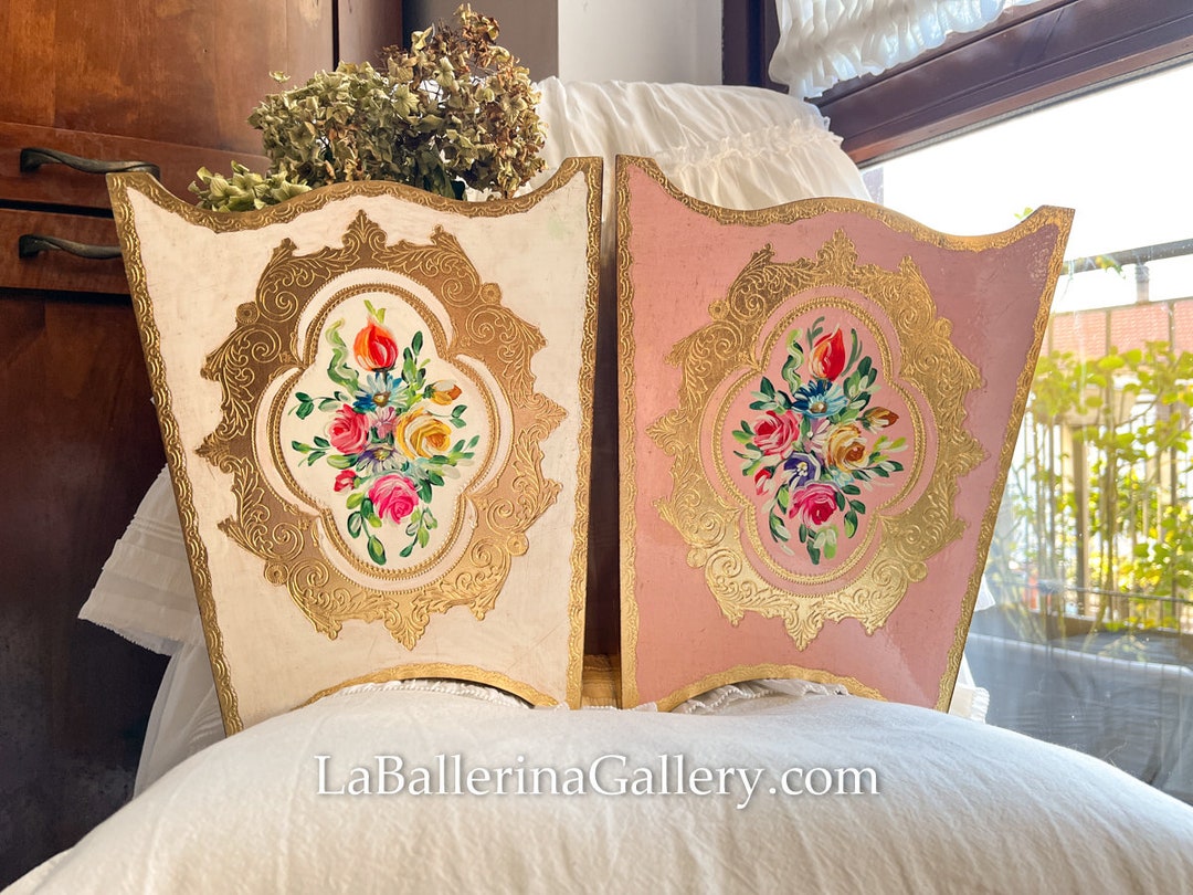 Italian Florentine Wood Gold Baroque Rococo Luxury Royal Bin Trash Box ...