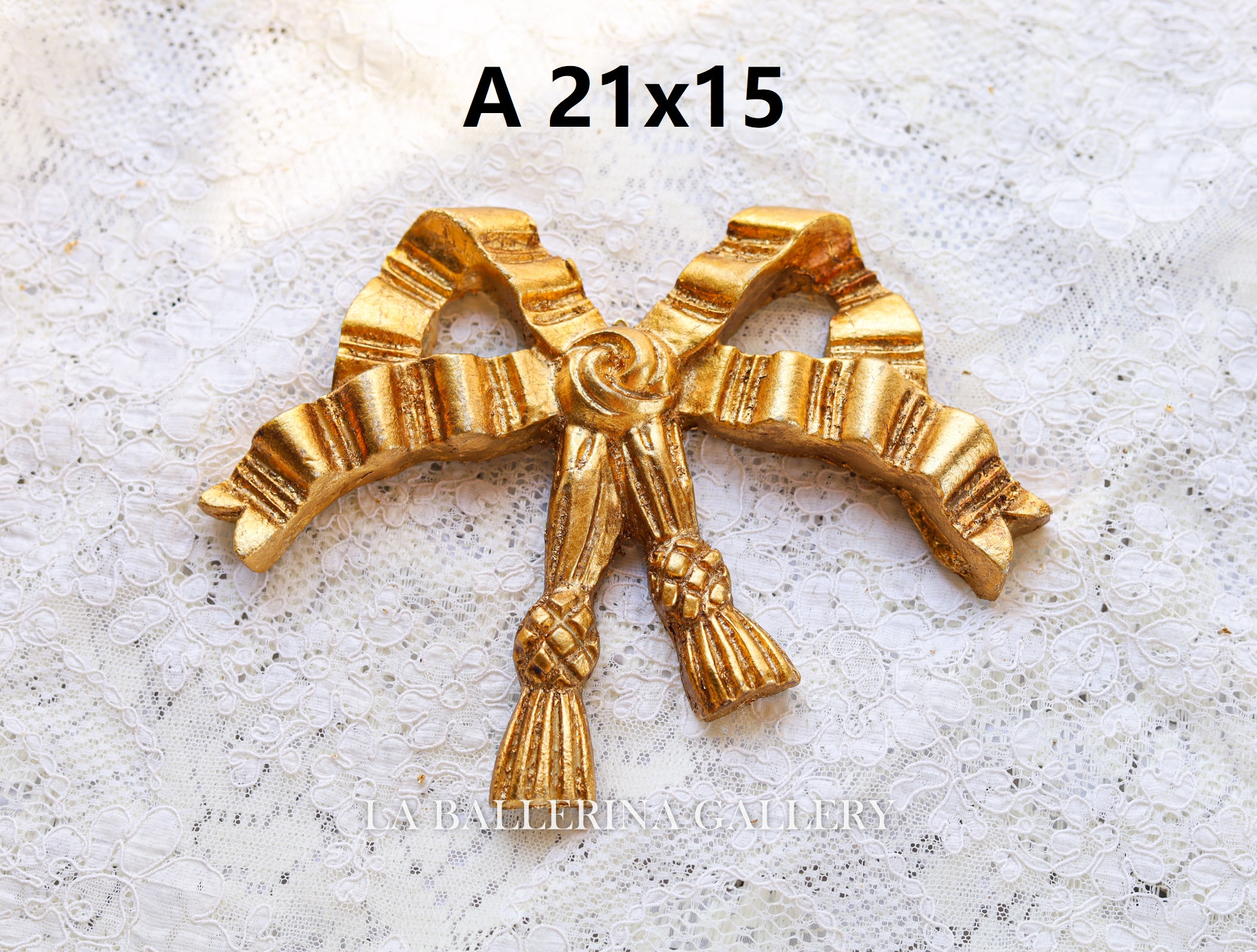 Italian Florentine Ribbon Bow Wall Hanging Wood Gold Baroque Rococo ...