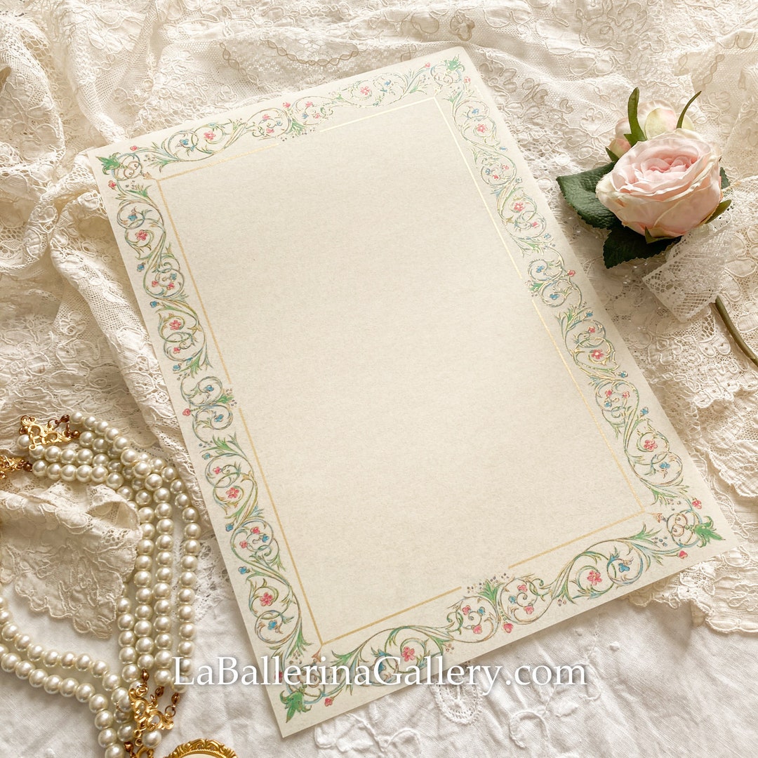 Italian Parchment Paper Certificate Diploma Print Old Florentine ...