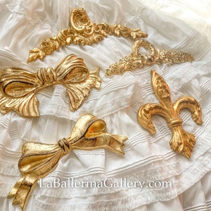 Italian Florentine Ribbon Bow Wall Hanging Wood Gold Baroque Rococo ...